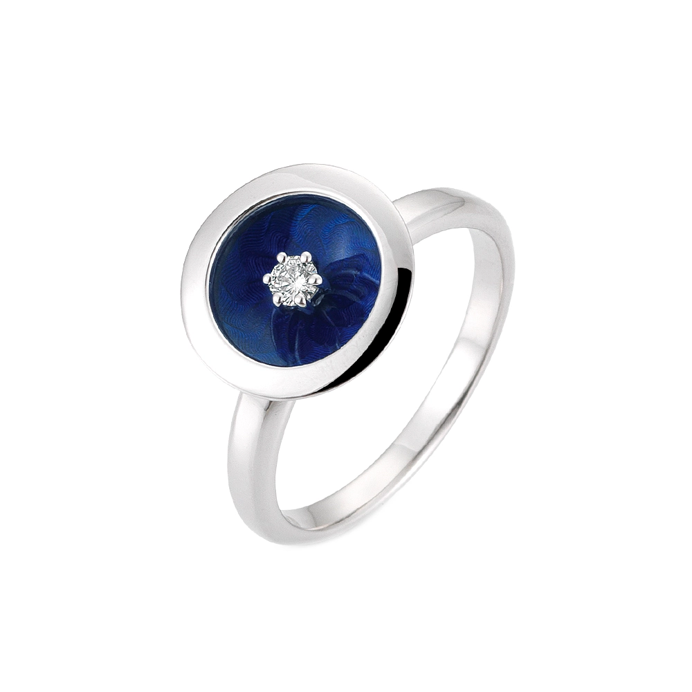 Trance ring | enamel and diamond | V1509/EB/101